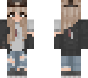 backwards grunge girl | Minecraft Skins