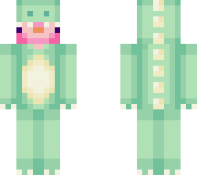 pink axolotl dino onesie | Minecraft Skins