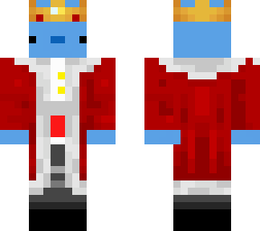 Blue axo king | Minecraft Skin