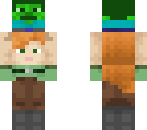 Alex carrying a Baby Zombie | Minecraft Skin