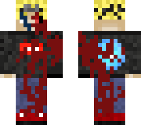Half Corrupted Drip Naruto | Minecraft Skin