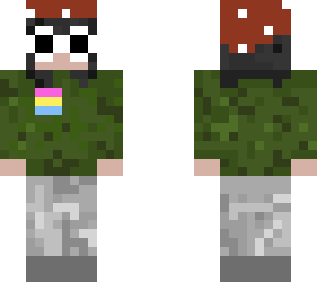 pan pride mushroom gogy goggles girl | Minecraft Skin