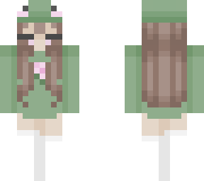 frog hat long hair | Minecraft Skin