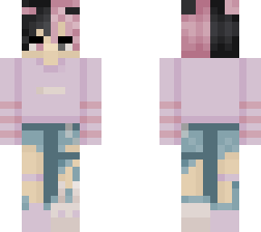 Pink x Black Aesthetic Boy | Minecraft Skin