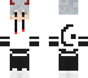 white haired demon | Minecraft Skin