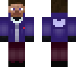 Steve is targeted(disable the outer layer to see) | Minecraft Skin