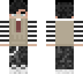 Black Swipe Vested Arm stripes | Minecraft Skin