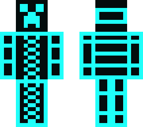 cyan creeper | Minecraft Skin
