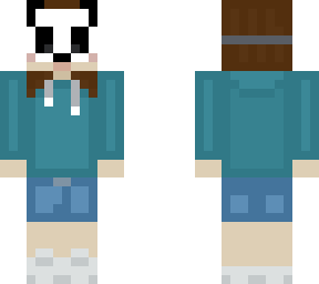 girl with panda mask | Minecraft Skin