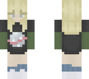 girl with planet shirt | Minecraft Skin