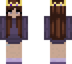 purple crown girl female minecraft | Minecraft Skins