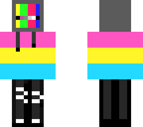 Pan pride glitch skin | Minecraft Skin