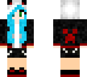 Emo creeper jacket with panda hood | Minecraft Skin