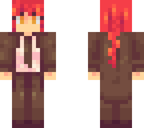 Makima Chainsaw Man Power Makima Huter Overcoat Tuxedo Ti Minecraft Skins