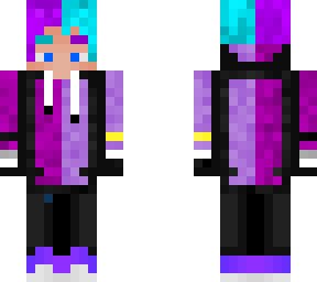 Sublte Ace Nonbinary Pride Split dye Hair | Minecraft Skin