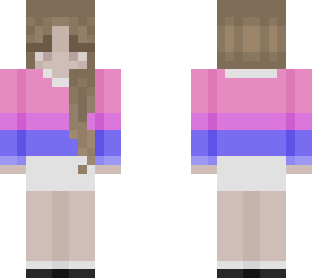 Bi pride- bi jumper, fem presenting skin | Minecraft Skin