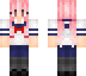 Yuno gasai in yandere simulator uniform | Minecraft Skin