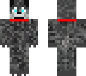 Gray wolf with red collar | Minecraft Skin