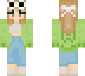 green jacket skin with ram horns | Minecraft Skin