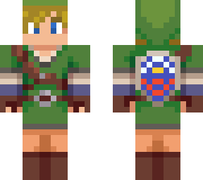 Skyward Sword Link (With Hylian Shield) | Minecraft Skin
