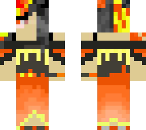 formal lava girl | Minecraft Skin