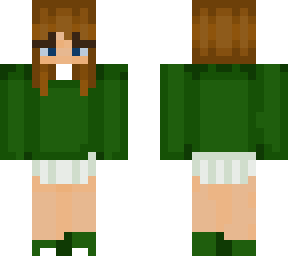 green jumper girl | Minecraft Skin