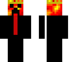 preston lava creeper in a suit | Minecraft Skin