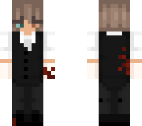 butler with blood and horns | Minecraft Skin