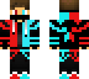 fire and water boy | Minecraft Skin