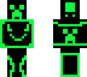 zombified alien creeper with line | Minecraft Skin