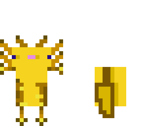 yellow axolotl | Minecraft Skin