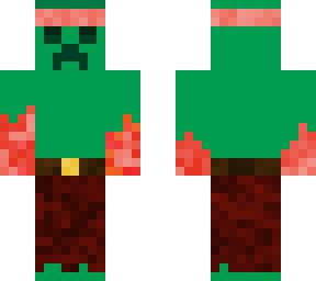 fire creeper | Minecraft Skin