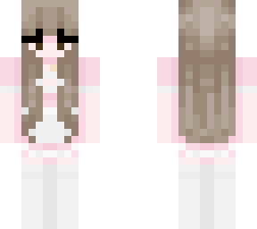 Long Hair Maid Dress Pink Minecraft Skins