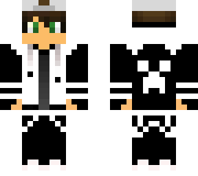 Black And White Gamer Boy | Minecraft Skin