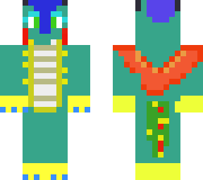 Glory the rainwing dragon from wings of fire | Minecraft Skin