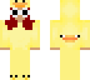 Red hair girl in duck suit with clout/gogy goggles | Minecraft Skin