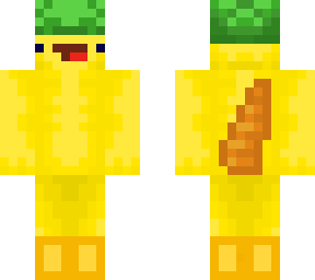 Yellow axolotl turtle helmet | Minecraft Skin