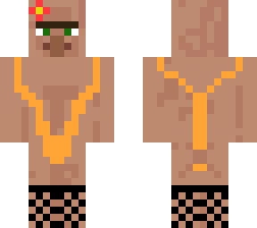 orange villager mankini | Minecraft Skin