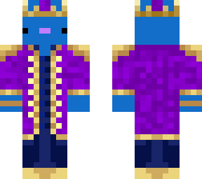 Blue axo king | Minecraft Skin