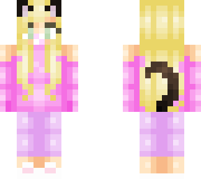 Pink Cat Girl | Minecraft Skins