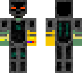 Gaster in infinity armor with gauntlet | Minecraft Skin