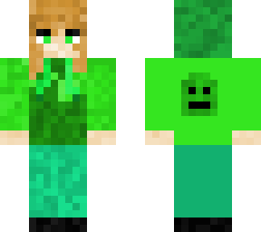 greeen huddie girl | Minecraft Skin