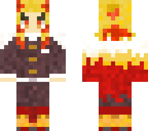 Rengoku Kyojuro Deom Slayer Minecraft Skins
