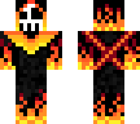 Flaming Skeleton | Minecraft Skin