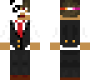 half masked person in suit | Minecraft Skin