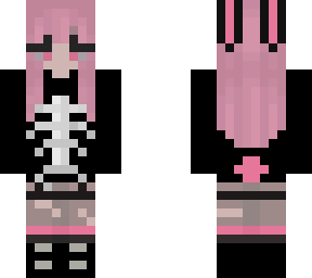 skeleton emo bunny fem | Minecraft Skin