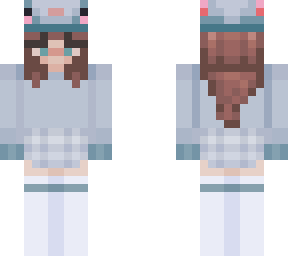 axolotl blue cute girl animal | Minecraft Skins