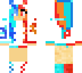 water vs fire | Minecraft Skin