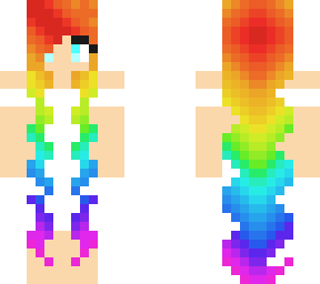 Minecraft Rainbow Hair Girl Skins