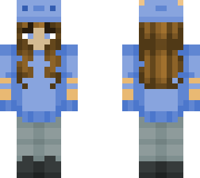 blue axo Girl | Minecraft Skin